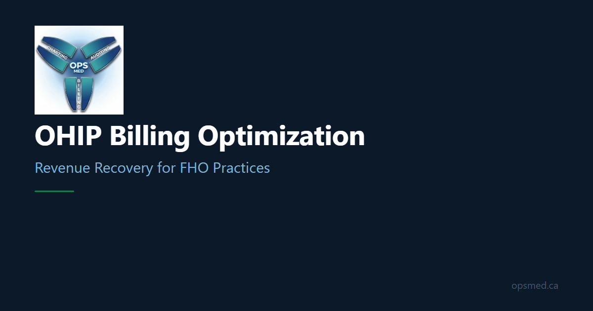 OHIP Billing Optimization for FHO Practices | OpsMed